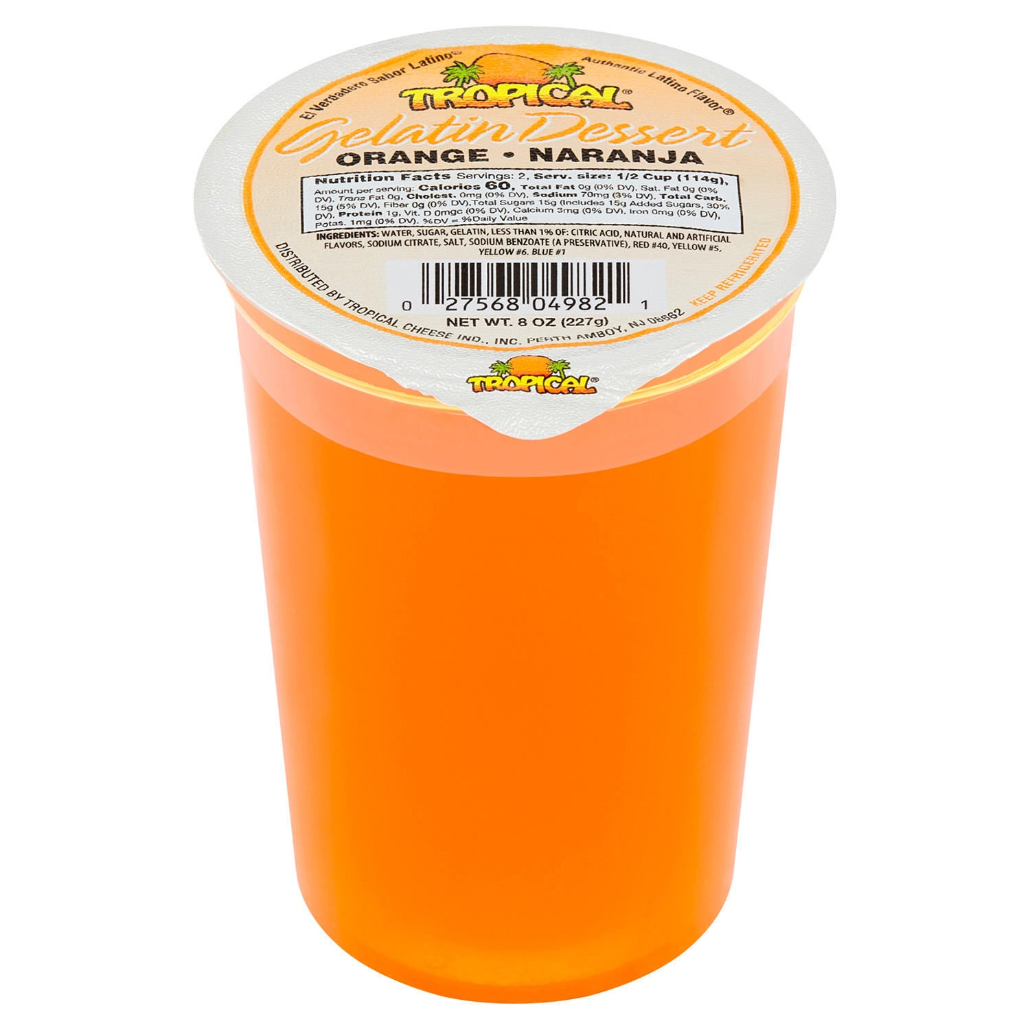 Gelatin Dessert Orange - Tropical Cheese